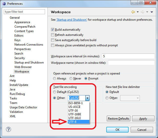 FAQ - UTF-8 in Eclipse
